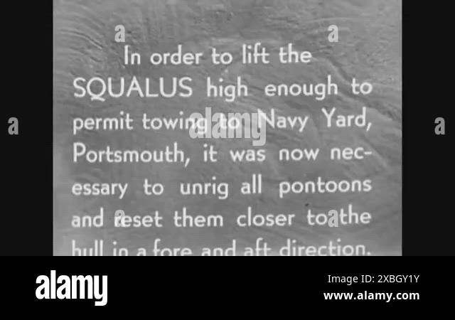 1939 - Rescue vessels prepare to tow the USS Squalus Stock Video ...