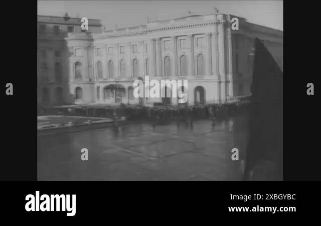 1955 - Huge crowds attend President Petru Groza's funeral in Romania ...