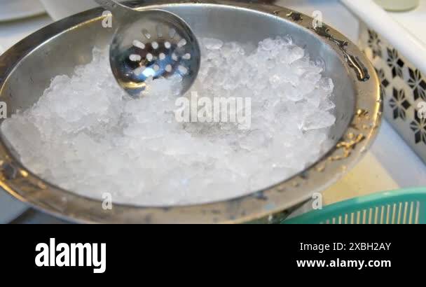 plates at a buffet, crushed ice can be used to fill a glass with a ...