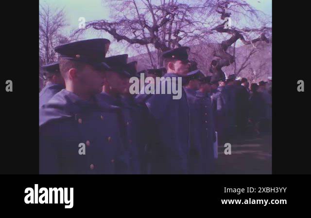 1967 - Ed White's coffin is lowered into his grave site at West Point ...