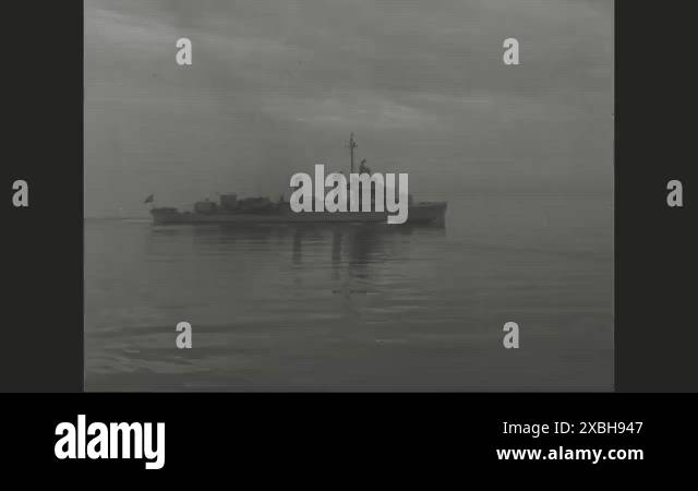 1940s - Allied troops move by ship, plane, and tank. A military parade ...