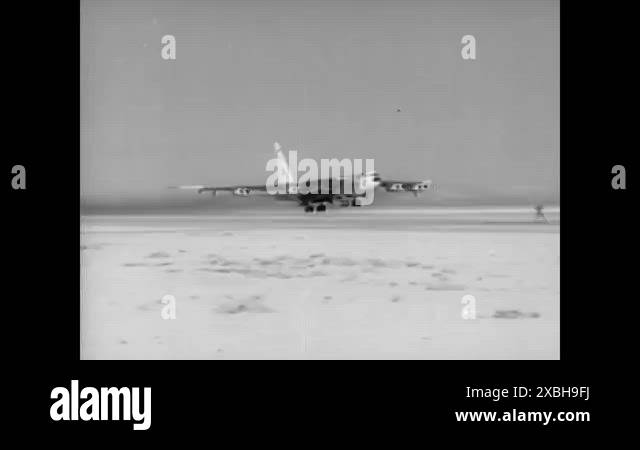 A Boeing B-52 Stratofortress strategic bomber takes off from Edwards ...
