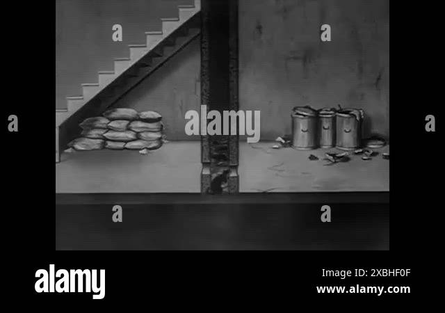 1950 - An animated diagram shows how adjoining walls in urban buildings ...