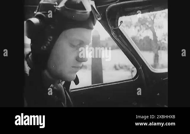 US Air Force unit getting ready to deploy during World War II Stock ...