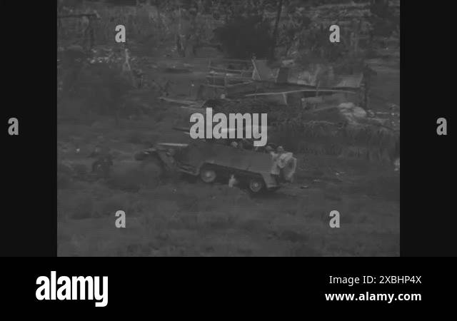 1944 - Combat footage shows the 2nd and 4th US Marines in the Mariana Islands Stock Video ...