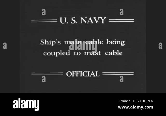 1934 - The USS Macon's main cable is coupled to meet the mast cable at ...