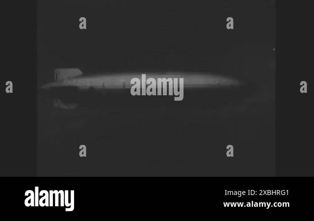 1931 - The USS Akron is shown in its hangar prior to its first flight ...