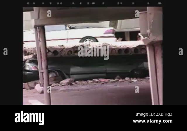 1994 - Raw footage shows the damage to an apartment complex after the ...