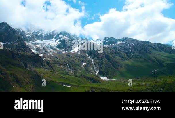 Nanda Devi peaks Himalayan mountain range in Valley of flowers National ...