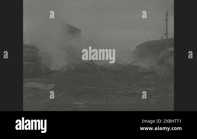 1942 - The wreckage left after an aerial attack on Dutch Harbor, Alaska ...