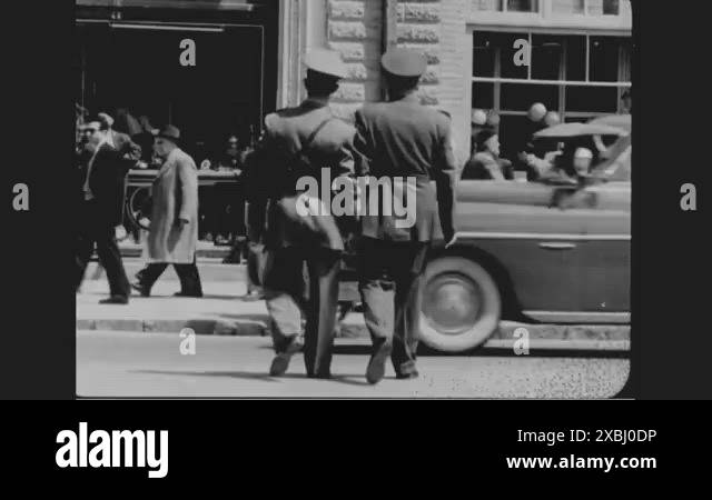 1952 - Soviet propaganda is sold on the sidewalks in Tehran Stock Video ...