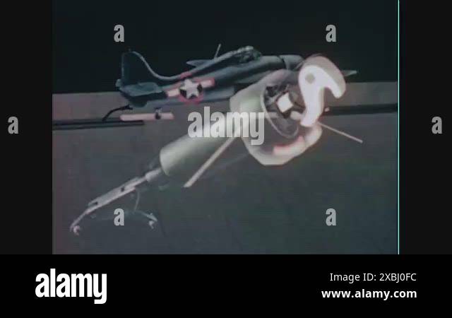 An animation shows a warplane being catapulted off the flight deck of a ...