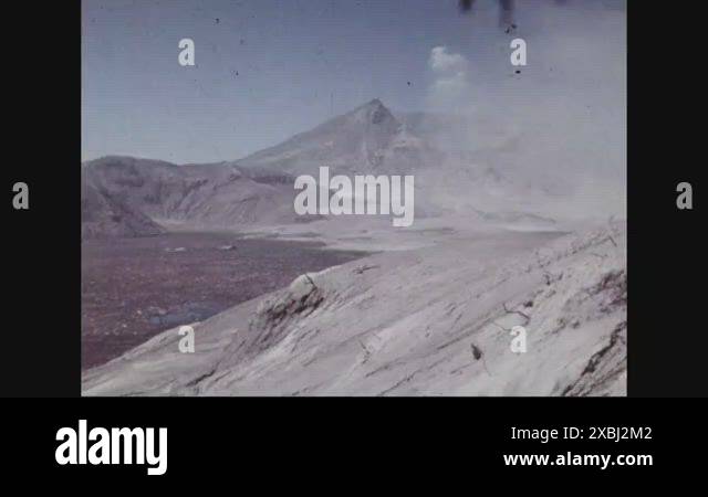 1980 - A decimated forest and Spirit Lake are shown after the eruption ...