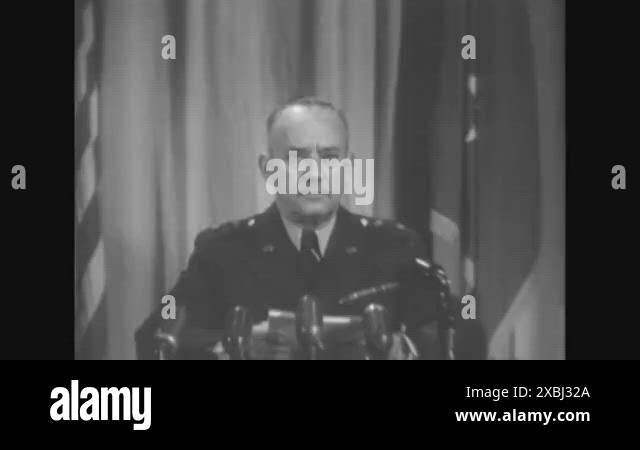 1950s - A Military Officer introduces a report by Secretary of the Army ...