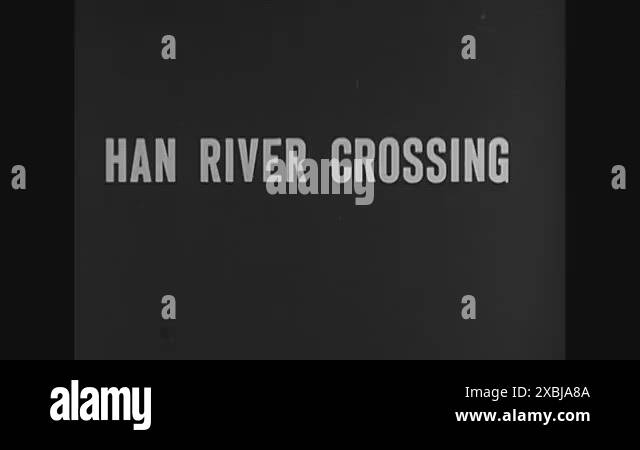 1951 - UN troops in tanks and trucks line up to cross the Han River in ...