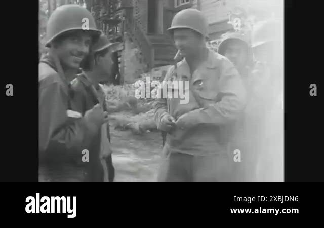 1945 - American soldiers arrest Japanese collaborators in the ...