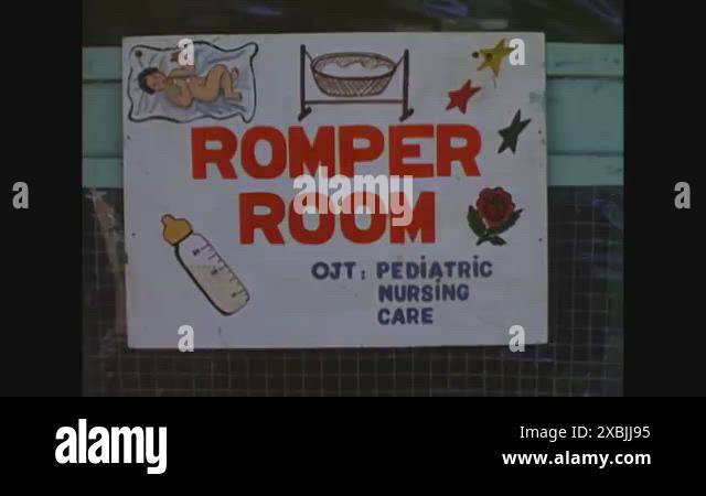 1968 - The signs for different wards in a US Army hospital are shown ...