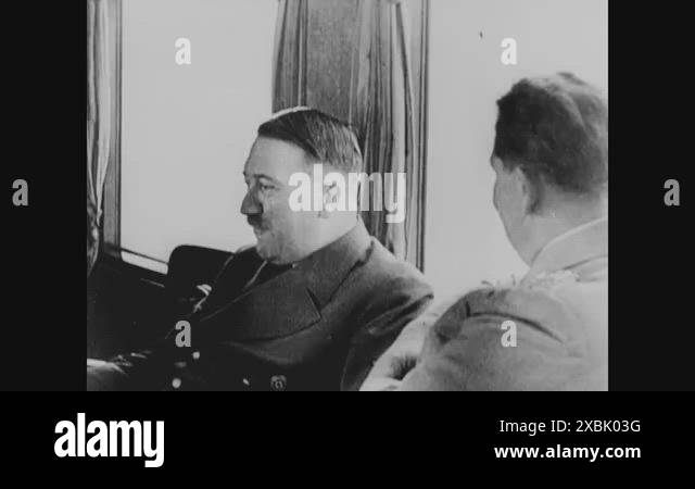 1943 - Adolf Hitler meets with Nazi officials on a train to strategize ...