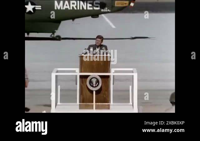 1963 - President Kennedy speaks about the developments of the previous ...