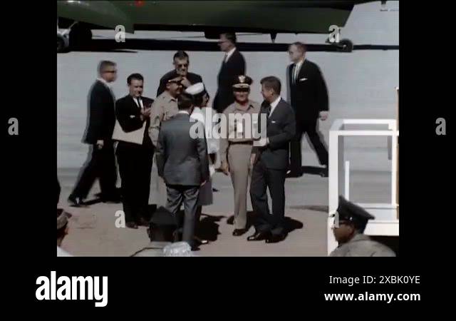 1963 - After his speech President Kennedy greets the crowd at the White ...
