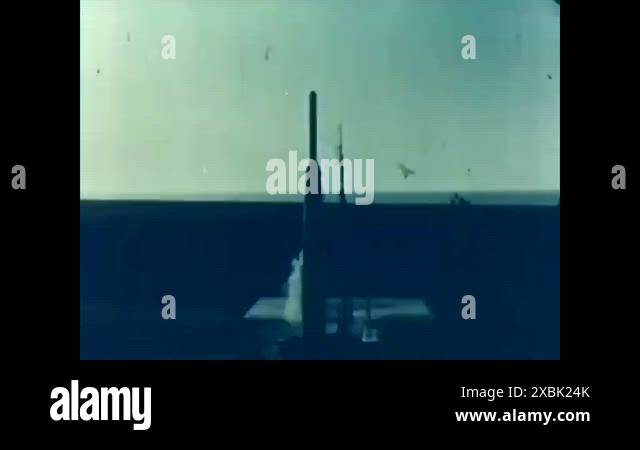 1959 - Thor and Atlas missile launches are shown Stock Video Footage ...