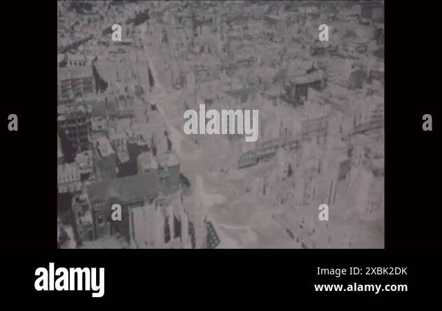 1945 - The Reichstag building and a river are shown in Berlin in the ...