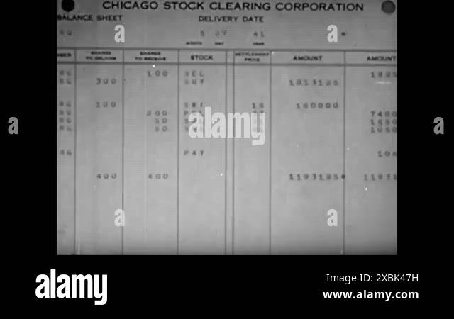 1941 - Stock balance sheets are shown, and a customer receives a check ...