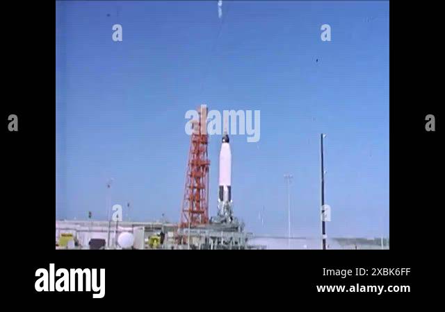1962 - The Friendship 7 has countdown and liftoff, and shots of John ...