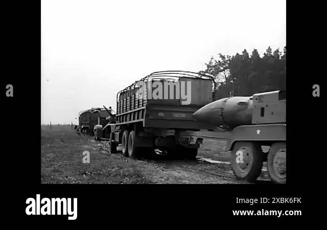 1950s - American soldiers from the 2nd Armored Division practice a tank ...