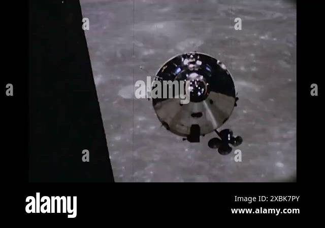 1969 - Apollo 11's lunar module is cut adrift once Buzz Aldrin and Neil Armstrong have left it ...