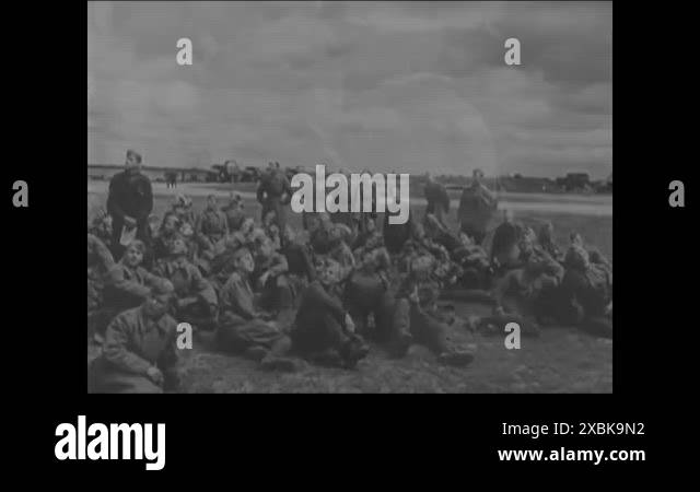 1944 - Men and women of the Soviet armed forces wave to American ...