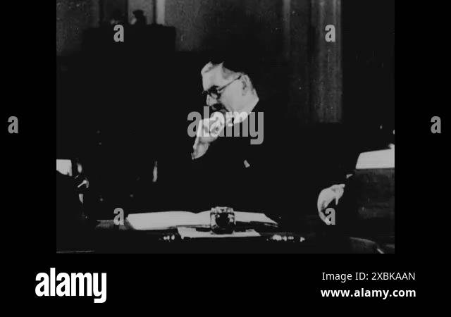 1939 - Neville Chamberlain and Winston Churchill are shown and British ...