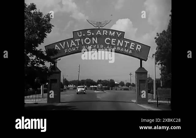 1958 - The US Army Aviation school at Fort Rucker is introduced Stock ...