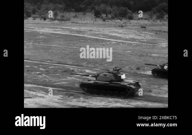 1960 - A demonstration of SS-10 anti-tank artillery closes out a ...