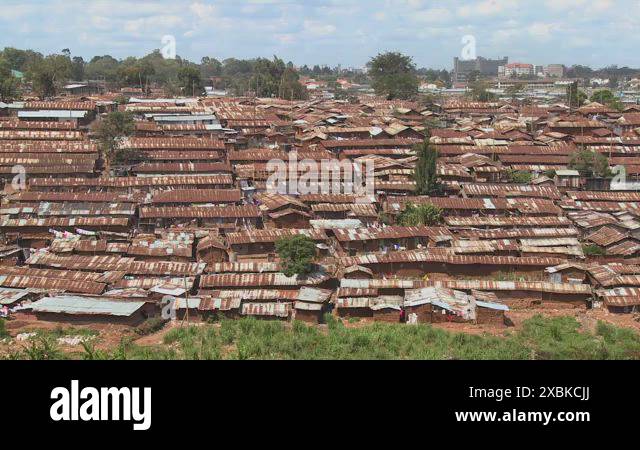 An overview of the slums of Nairobi, Kenya Stock Video Footage - Alamy