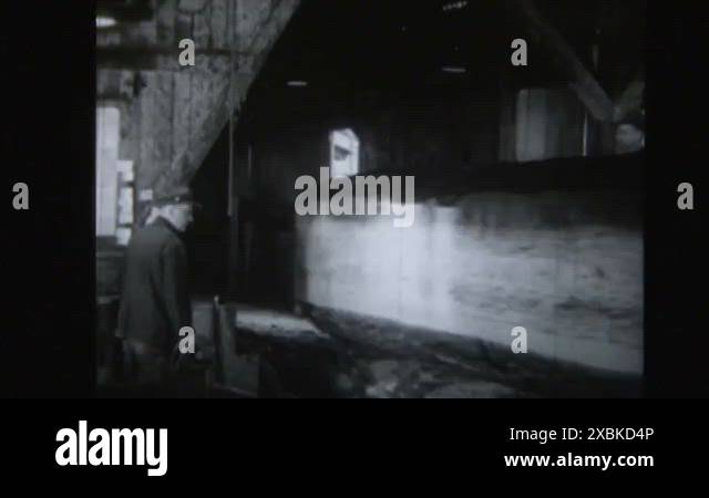 1939 - The work inside a lumber mill is shown Stock Video Footage - Alamy
