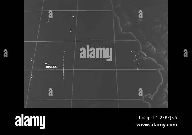 1944 - In this animated sequence, two US Navy ships near Empress ...