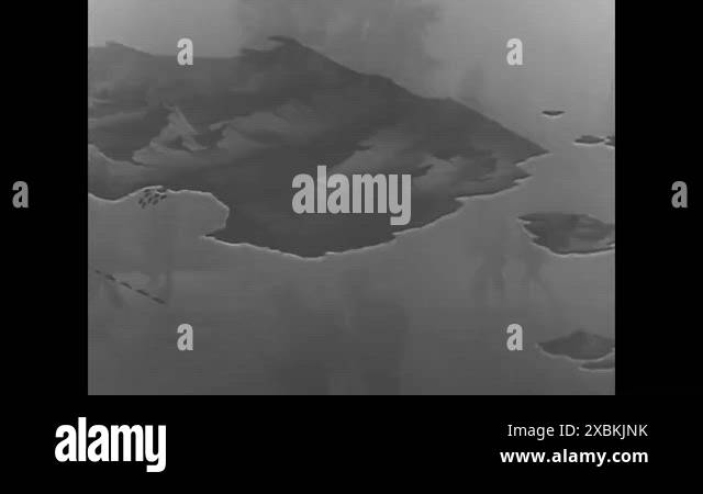 1944 - An animated map shows how US Army transports navigated Empress ...