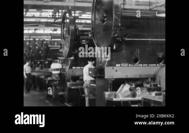 Sheet metal is corrugated and a yoder hammer is used by an operator to ...