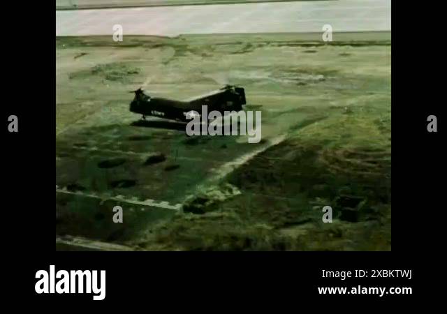 Vietnamese soldiers are flown in transport helicopters and dropped off ...
