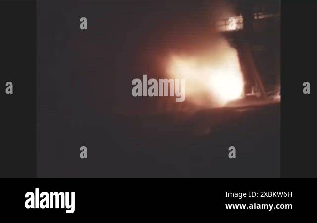 1965 - A rocket engine undergoes a limits test; the effects on the ...