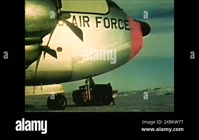 1961 - A squadron of USAF planes prepares to take off from the US Navy ...