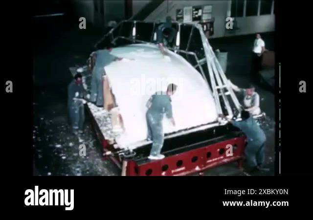 1962 - A plaster model is made for a rocket tooling master; antenna ...