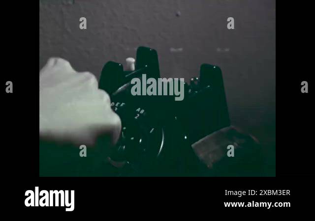 1973 - An ATF forensic scientist uses voice recognition equipment Stock ...