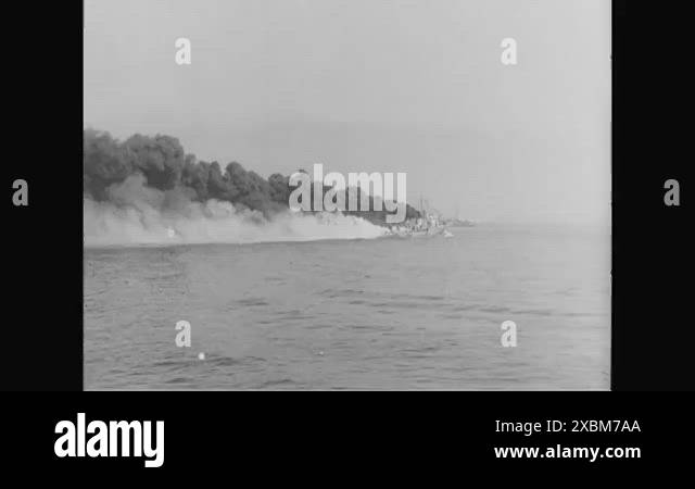 1943 - American reinforcements arrive at a battle on an Italian beach ...