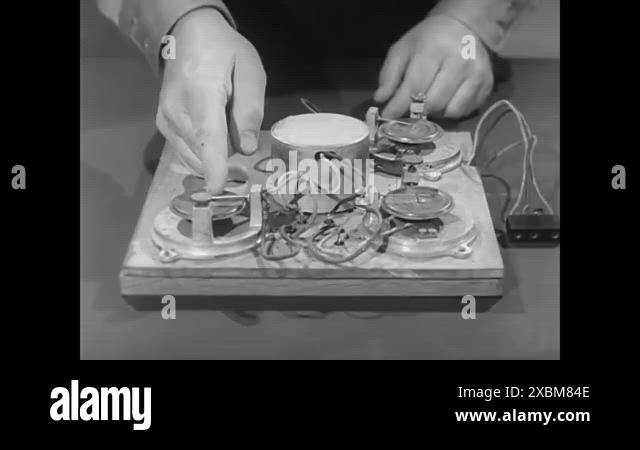 1945 - The aneroid plates of a Japanese Fu-Go Fire balloon Stock Video ...