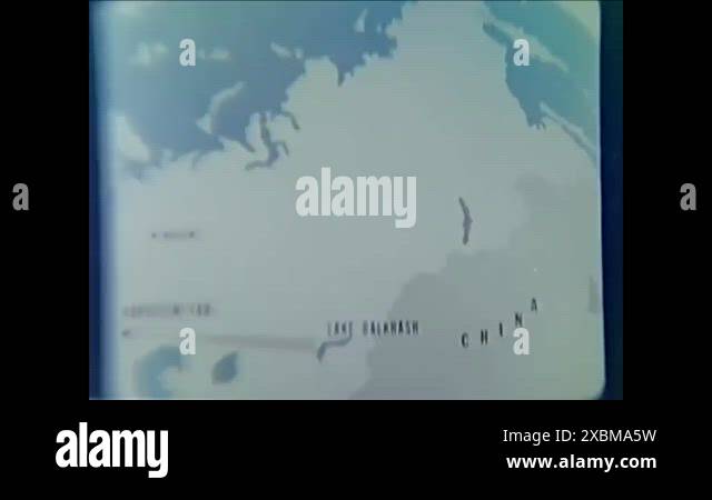 1960 - An illustrated map shows the Kamchatka peninsula to be the ...