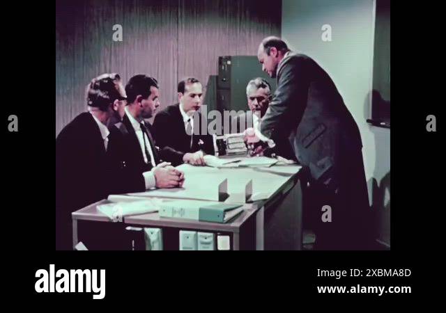 1960 - Designs for hi-rel missile parts are shown Stock Video Footage ...