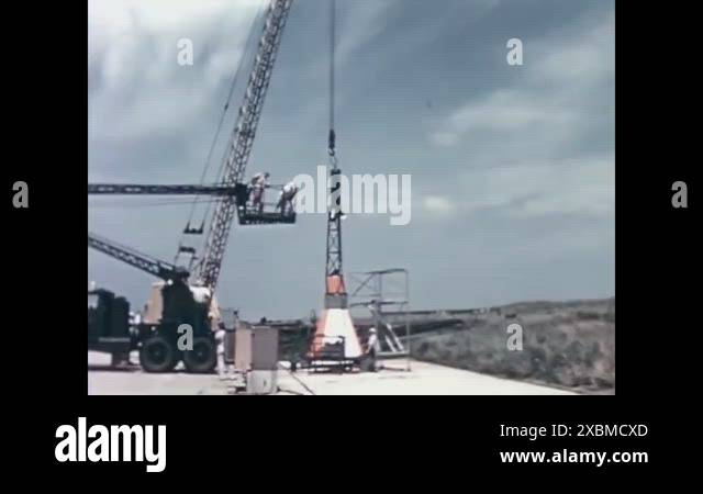 1959 - Testing is done on the Project Mercury boiler plate model ...