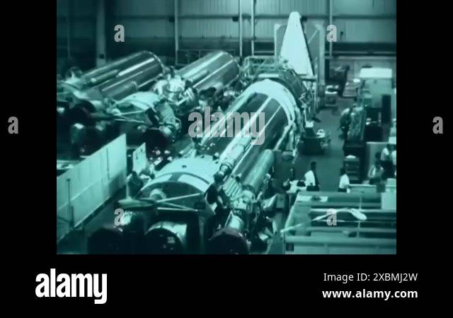 1964 - Plans for a new rocket test stand are shown Stock Video Footage ...